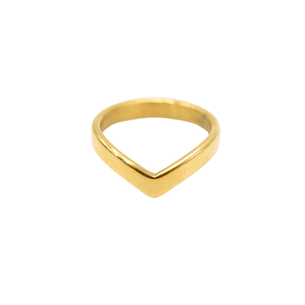 V-Shaped Ring Gold – The Created
